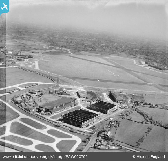 eaw000799 ENGLAND (1946). RAF Ringway, Castle Hill, from the north-west ...