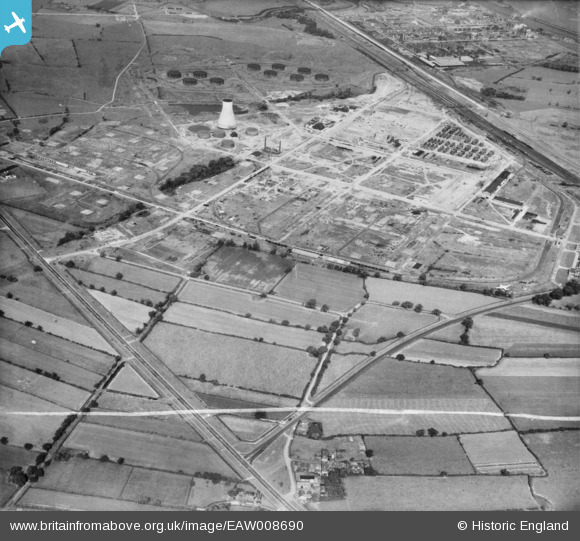 eaw008690 ENGLAND (1947). The Shell Oil Refinery, Stanlow, 1947. This ...