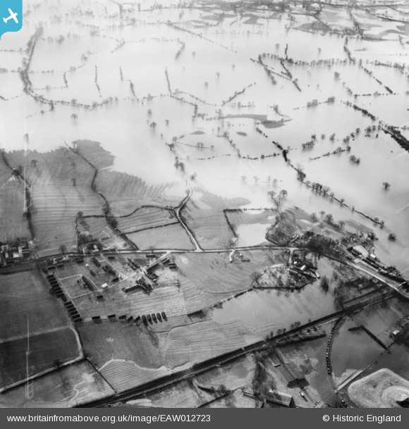 EAW012723 ENGLAND (1948). Flooded fields to the south and west of Brook ...