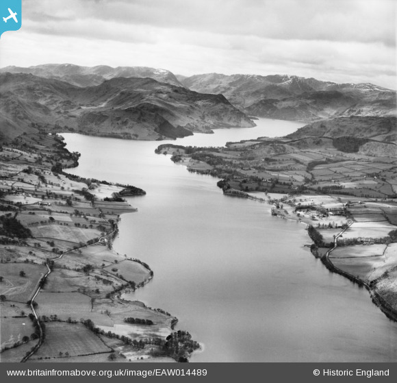 EAW014489 ENGLAND (1948). Ullswater looking towards Helvellyn, Sharrow ...