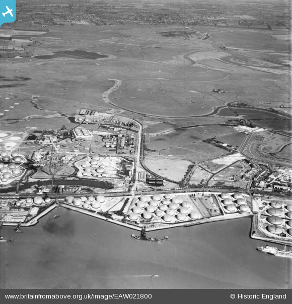 eaw021800 ENGLAND (1949). The Shell Haven Oil Refinery, Thames Haven ...