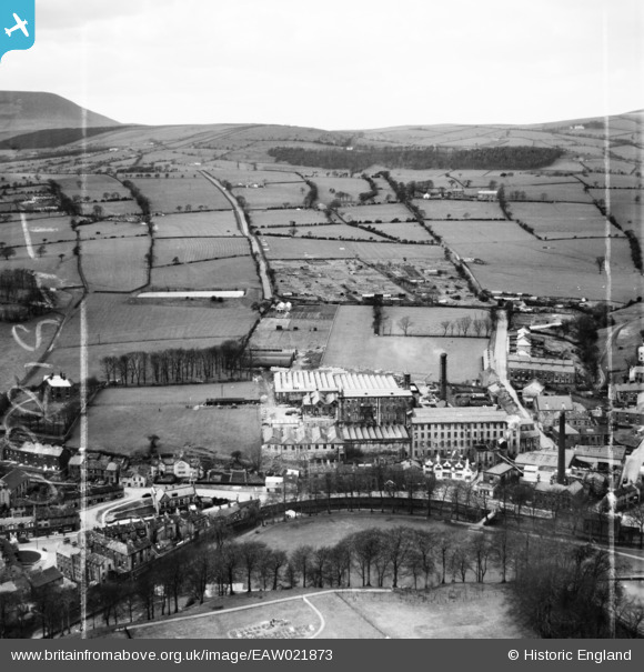 eaw021873 ENGLAND (1949). The Albert Cotton Mill, Barrowford, from the ...