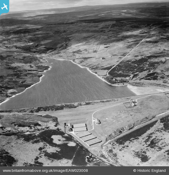 eaw023008 ENGLAND (1949). Waskerley Reservoir, Muggleswick Common, 1949 ...