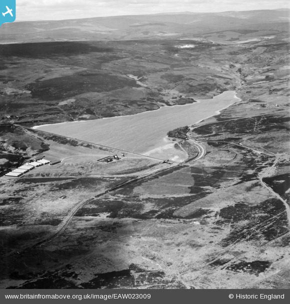 eaw023009 ENGLAND (1949). Waskerley Reservoir, Muggleswick Common, from ...