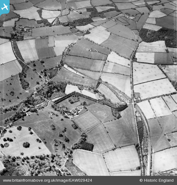 eaw029424 ENGLAND (1950). Countryside around Basing Farm, Privett, 1950 ...