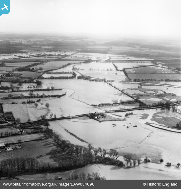 EAW034696 ENGLAND (1951). The River Nene in flood to the south of ...