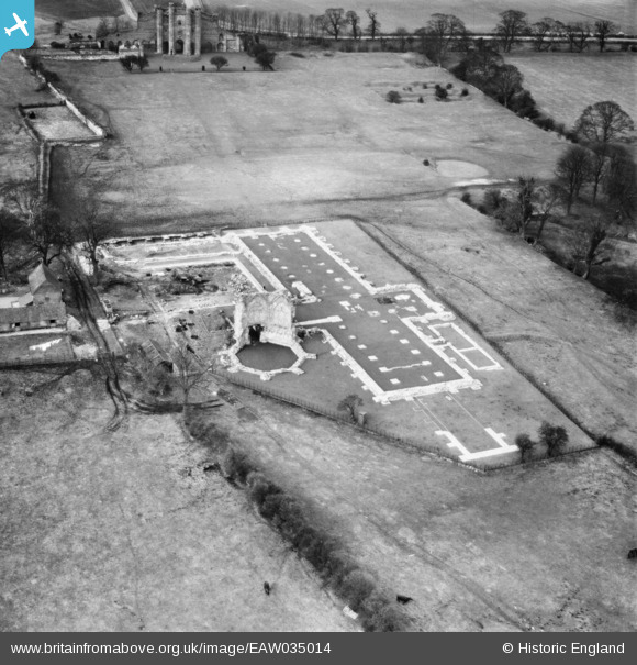 EAW035014 ENGLAND (1951). The remains of Thornton Abbey and Gatehouse ...