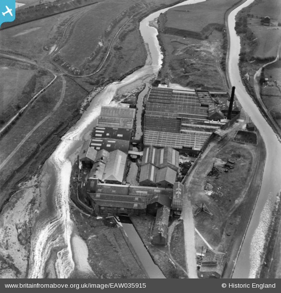 eaw035915 ENGLAND (1951). Waterside Mill, Bury, 1951. This image has ...