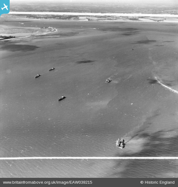 EAW038215 ENGLAND (1951). Dredgers off Stanswood Bay, Calshot, 1951 ...