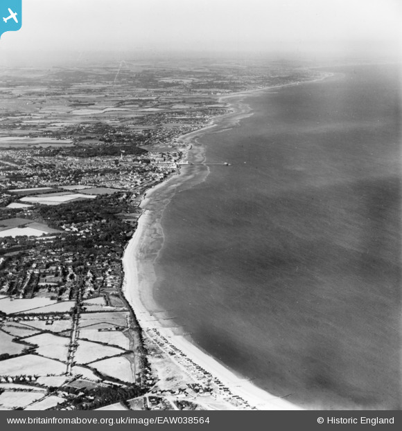 EAW038564 ENGLAND (1951). The town and surrounding coastline, Bognor ...