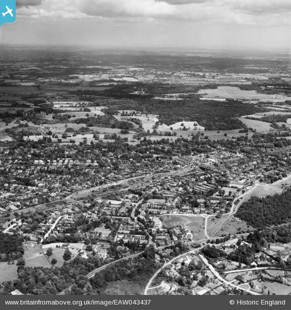 eaw043437 ENGLAND (1952). The landscape towards Denham and the valley ...