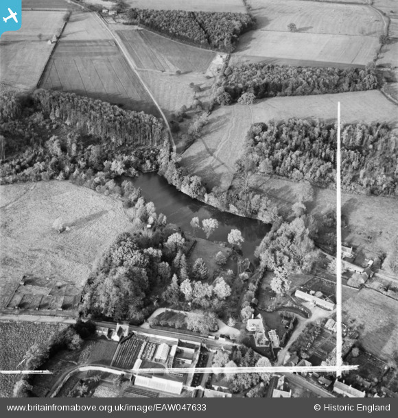 EAW047633 ENGLAND (1952). Witham Manor fishpond, Witham on the Hill ...
