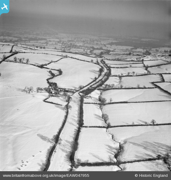 EAW047955 ENGLAND (1952). Snow covered fields by Touchbridge Farm and ...