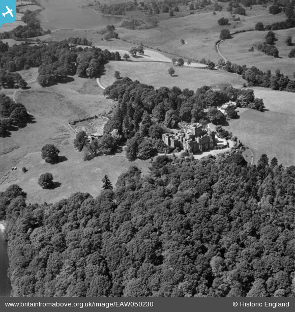 EAW050230 ENGLAND (1953). Wray Castle alongside Windermere, Low Wray ...
