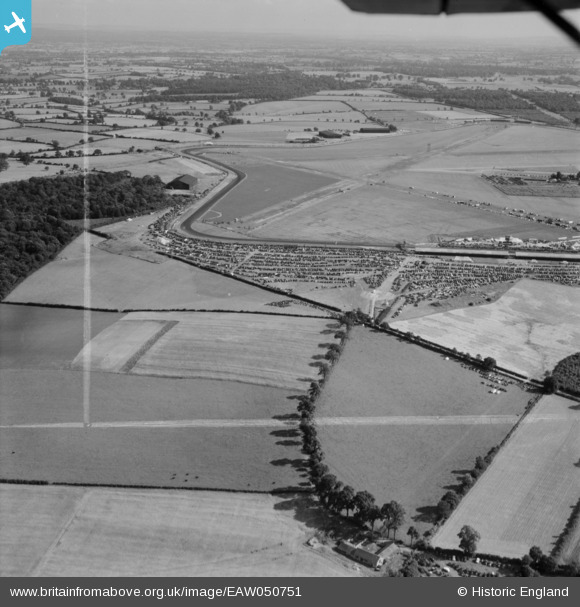 EAW050751 ENGLAND (1953). Vehicles parked at Silverstone Motor Racing ...