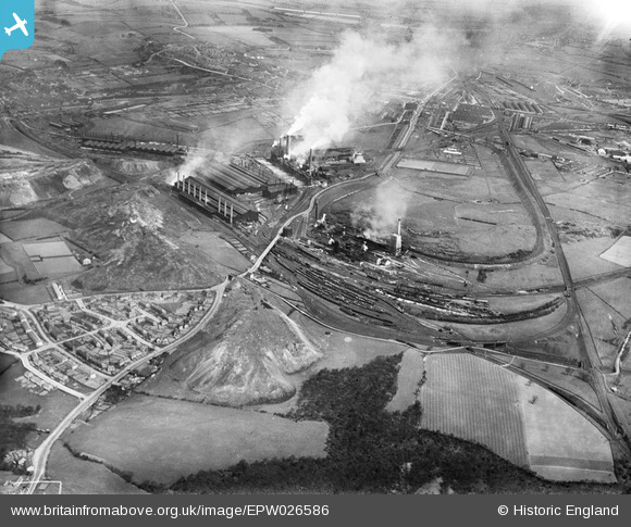 epw026586 ENGLAND (1929). The Fell Coke Works and Consett Iron Works ...