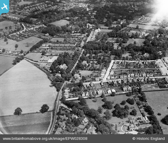 EPW028308 ENGLAND (1929). St Paul's Church and Church Road, Addlestone ...