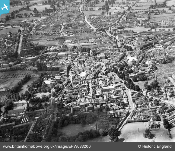 EPW033206 ENGLAND (1930). The town, Trowbridge, from the north-east ...