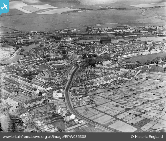 EPW035308 ENGLAND (1931). Brighton Road and the town, Newhaven, from ...