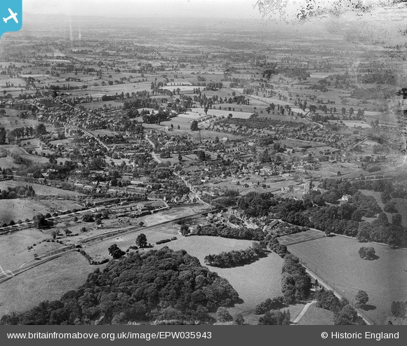epw035943 ENGLAND (1931). Hill End and the town, Droitwich Spa, from ...
