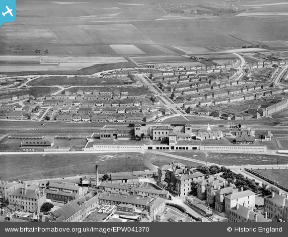 EPW041370 ENGLAND (1933). Brighton Racecourse and the Whitehawk housing ...