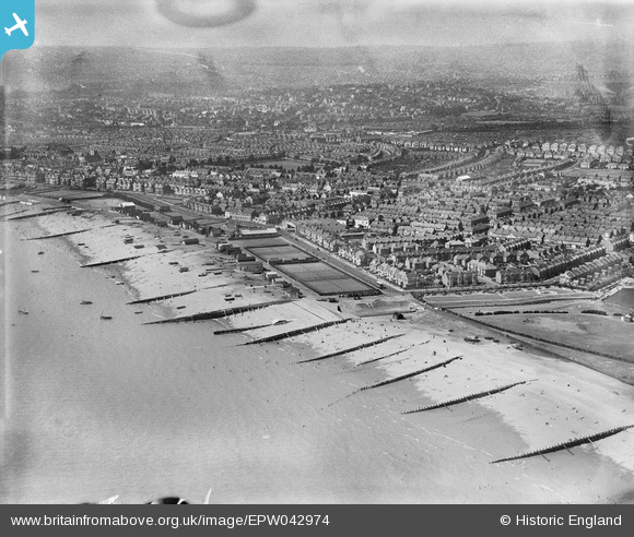 EPW042974 ENGLAND (1933). Royal Parade and the town, Eastbourne, from ...