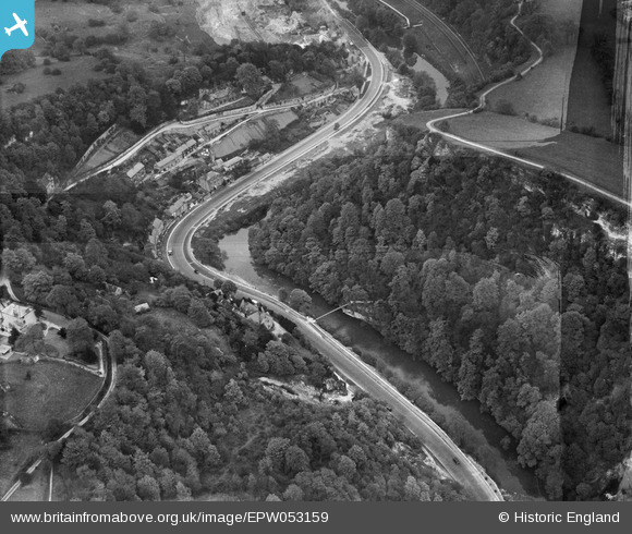 EPW053159 ENGLAND (1937). The River Derwent at High Tor, Matlock, 1937 ...