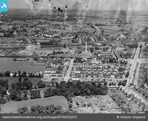 epw053253 ENGLAND (1937). The Kodak Works and environs, Harrow, from ...