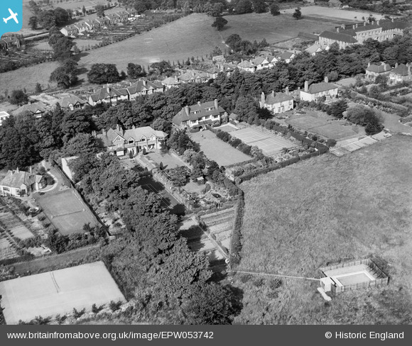 EPW053742 ENGLAND (1937). Private houses and swimming pool along Weoley ...