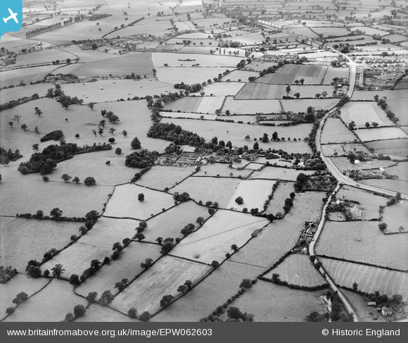 EPW062603 ENGLAND (1939). Newcastle Road and countryside around Hough ...