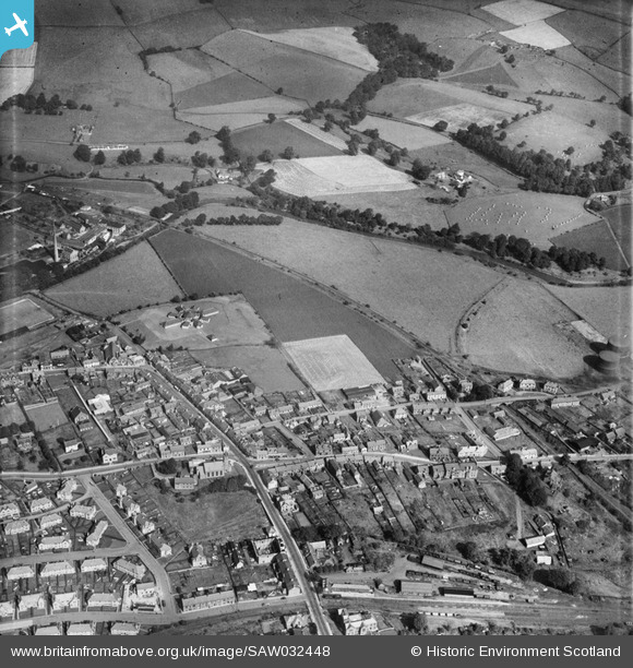 saw032448 SCOTLAND (1950). Denny, general view, showing Broad Street ...