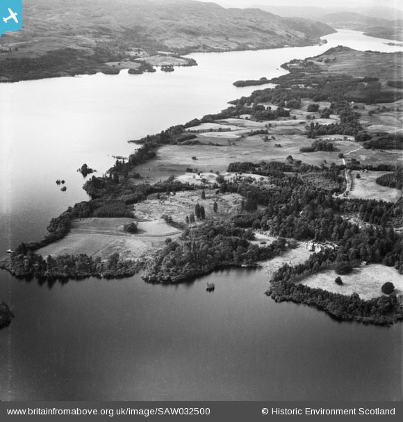 SAW032500 SCOTLAND (1950). Loch Awe, general view, showing Ardanaiseig ...