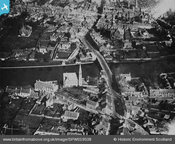 SPW019538 SCOTLAND (1927). Irvine, general view, showing Irvine Bridge ...