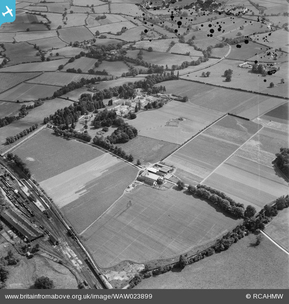 WAW023899 WALES (1949). View of Maindiff farm and nursery showing ...