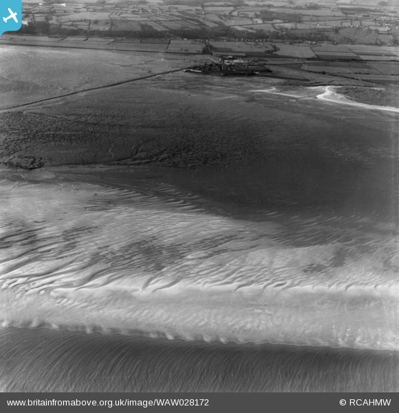 waw028172 WALES (1950). View of mudflats at Point of Ayr, showing ...