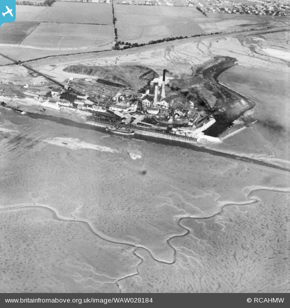 WAW028184 WALES (1950). View of Point of Ayr colliery. Oblique aerial ...