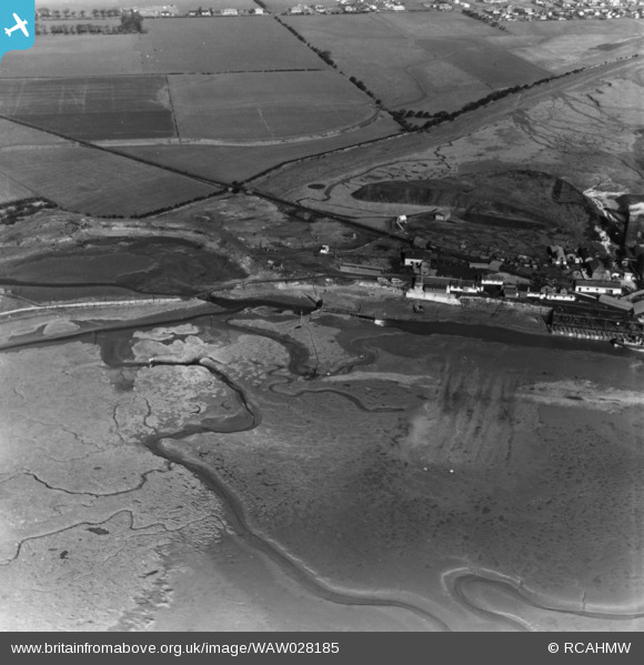 WAW028185 WALES (1950). View of mudflats at Point of Ayr, showing ...