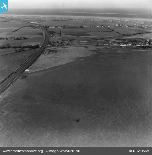 WAW028196 WALES (1950). View of the Chester & Holyhead railway at ...