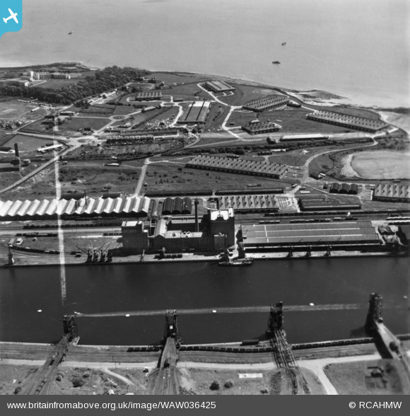 WAW036425 WALES (1951). View of Rank Hovis Atlantic Mills at No. 2 Dock ...