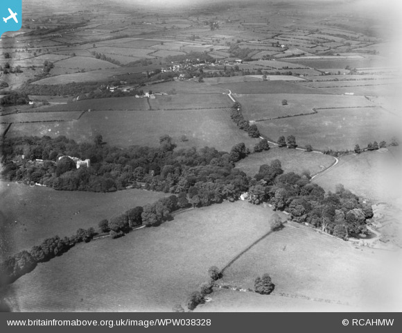 wpw038328 WALES (1932). Distant view of Fonmon Castle, oblique aerial ...
