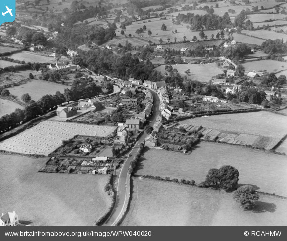 wpw040020 WALES (1932). General view of Gilwern, showing allotments and ...