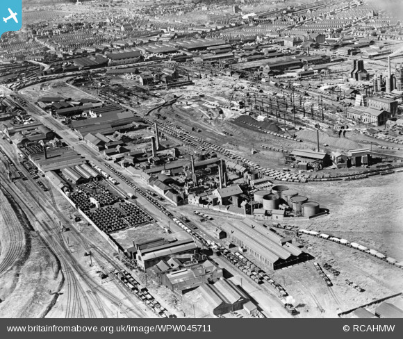WPW045711 WALES (1934). View of Bird & Son Ltd., and East Moors ...