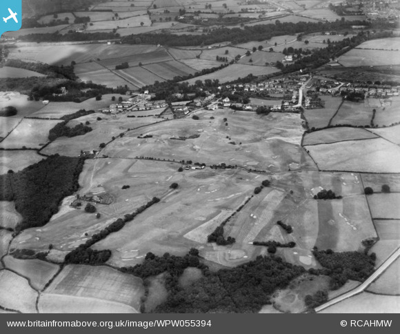 wpw055394 WALES (1937). View of Radyr golf club, oblique aerial view. 5 ...