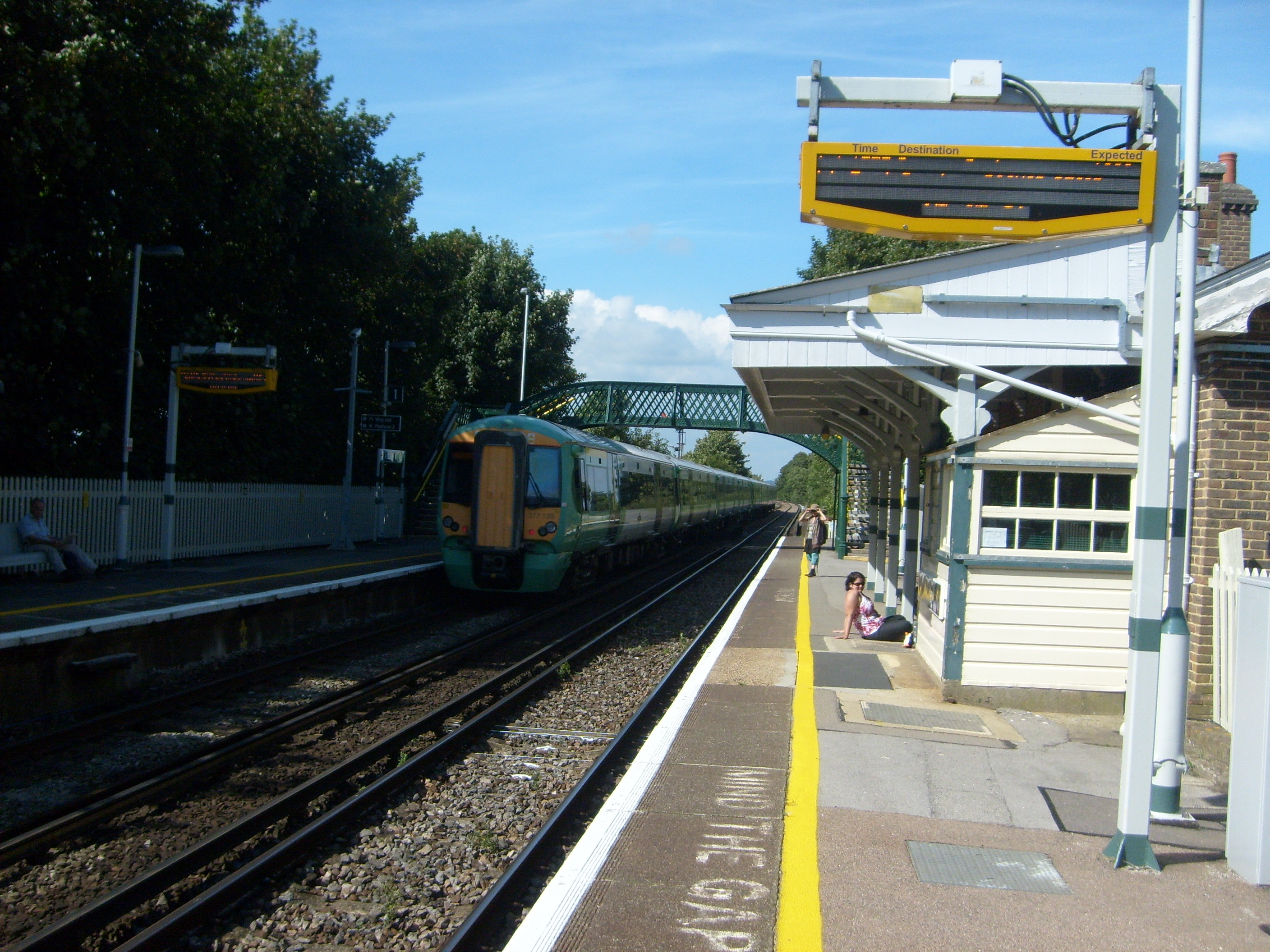 EPW039456 ENGLAND (1932). The River Arun, Amberley Station and Houghton ...