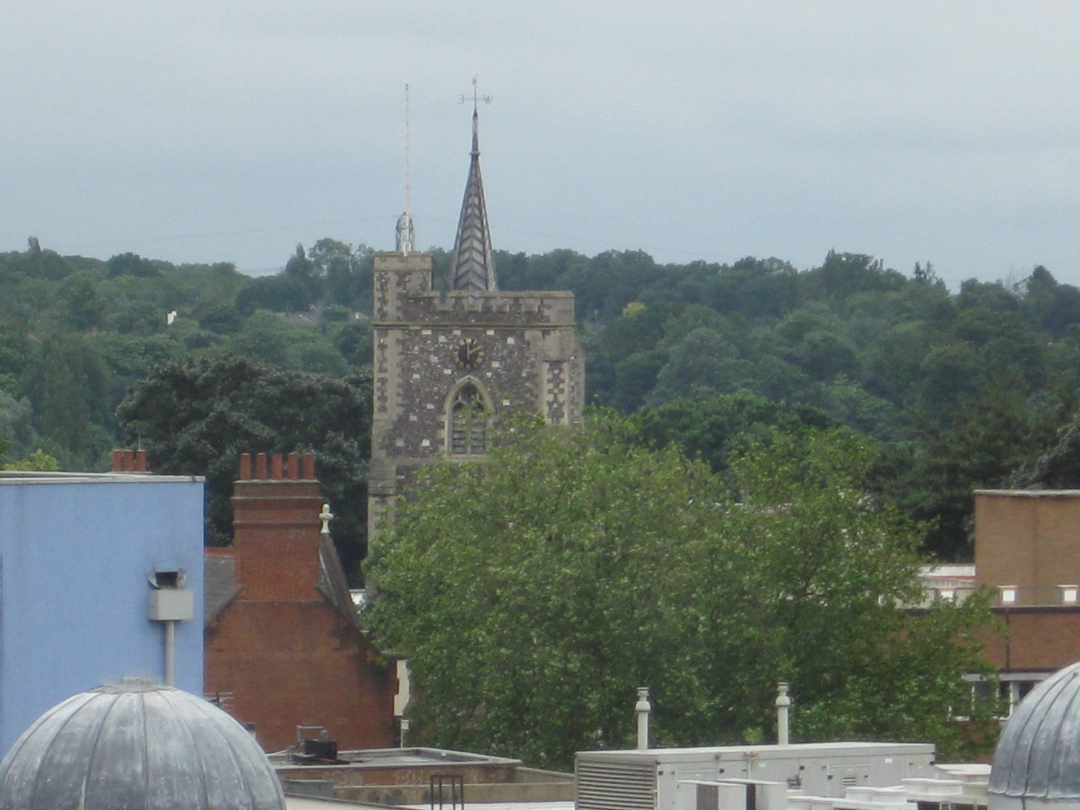 EPW021444 ENGLAND (1928). St Mary's Church and the High Street, Watford ...