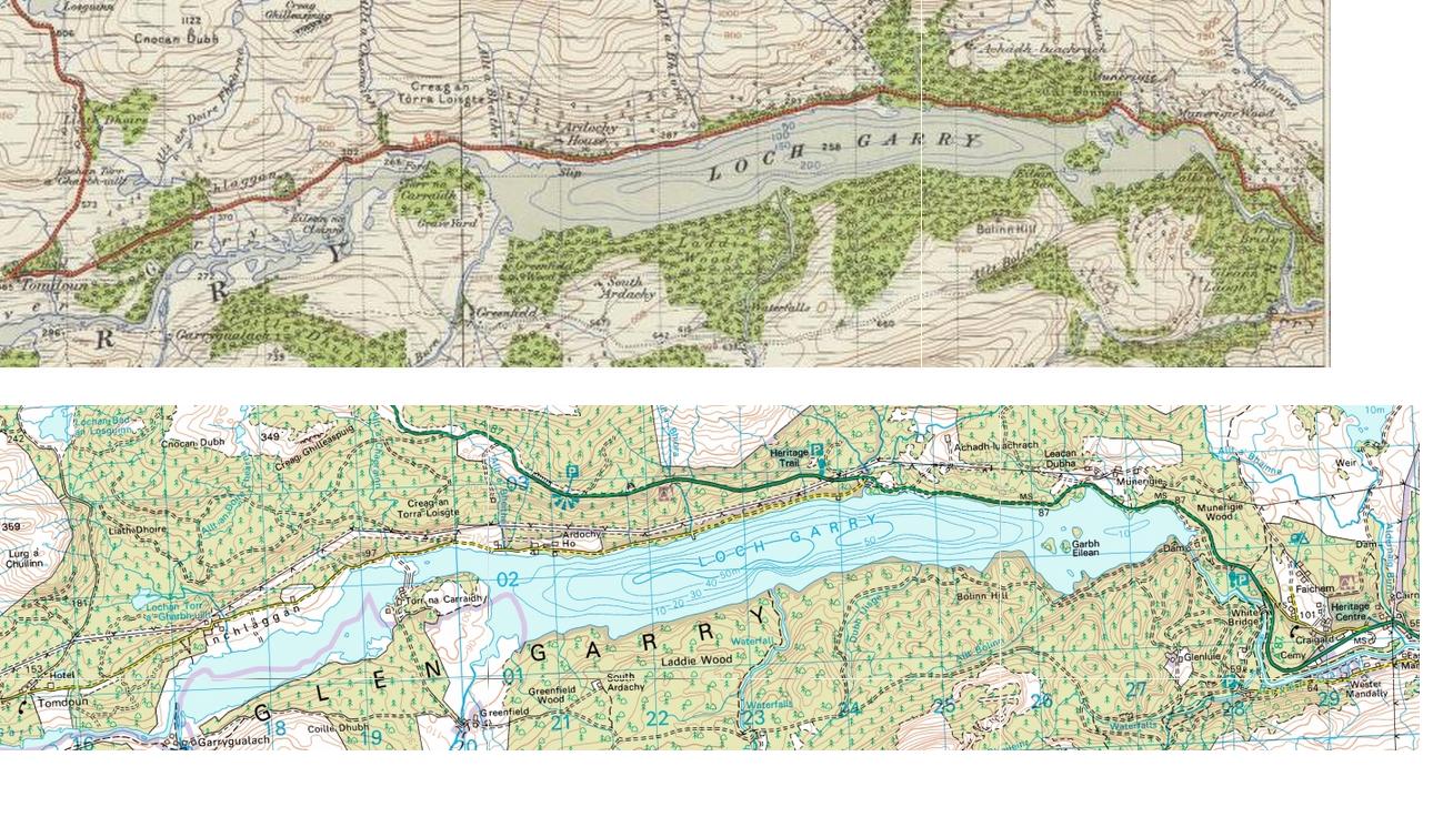 saw003590 SCOTLAND (1947). Loch Garry. An oblique aerial photograph ...