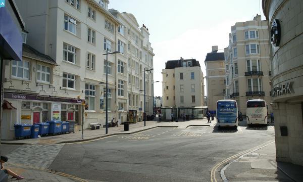 eaw006602 ENGLAND (1947). The Palace Pier, seafront and town, Brighton ...