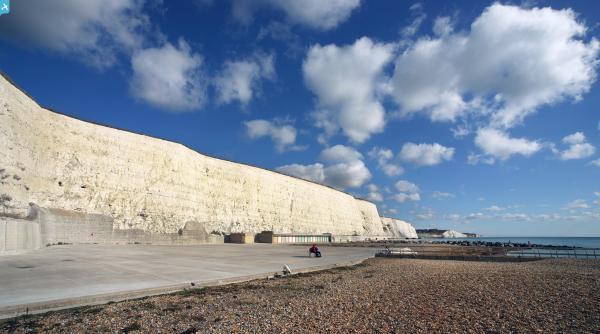 eaw024794 ENGLAND (1949). Chalk cliffs between Rottingdean and Brighton ...